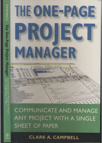 Sebo do Messias Livro - The One-Page Project Manager