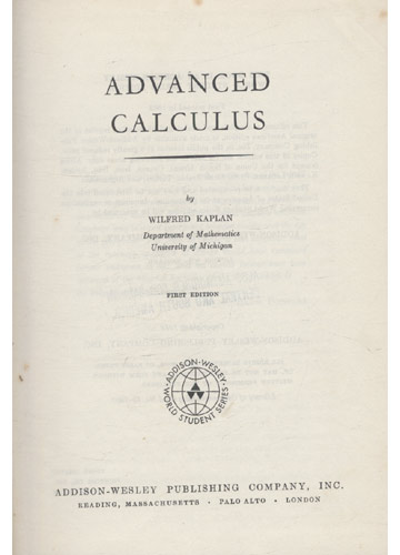 Sebo do Messias Livro - Advanced Calculus