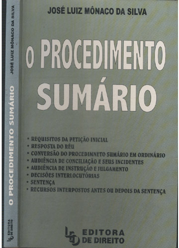 Sebo do Messias Livro - O Procedimento Sumário