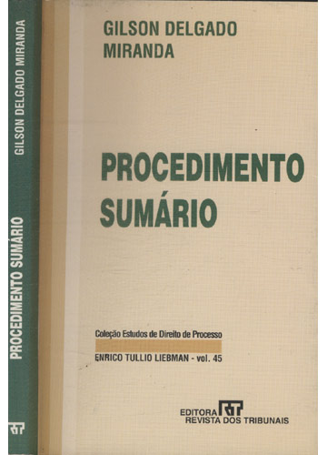Sebo do Messias Livro - Procedimento Sumário