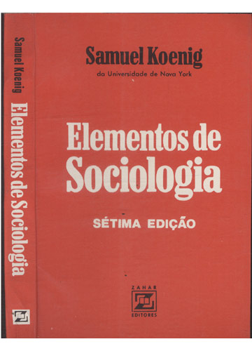 Sebo do Messias Livro - Elementos de Sociologia