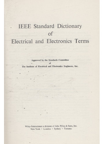 Sebo do Messias Livro - IEEE Standart Dictionary of Electrical and Eletronics Terms