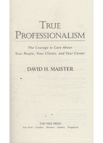 Sebo do Messias Livro - True Professionalism