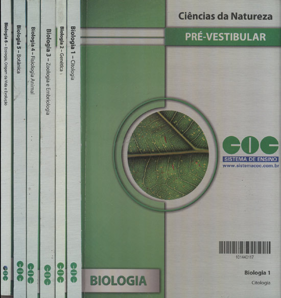 Sebo do Messias Livro - Biologia - COC - Pré-Vestibular - 6 Volumes