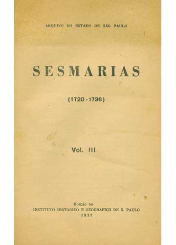 Sebo do Messias Livro - Sesmarias - Volume III