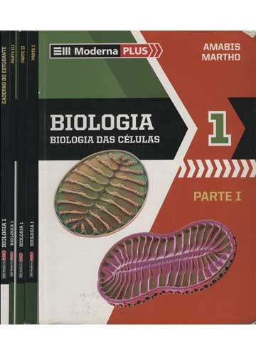 Sebo do Messias Livro - Moderna Plus - Biologia 1 - 3 Volumes + Caderno do Estudante
