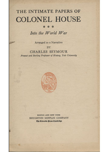 Sebo do Messias Livro - Intimate Papers of Colonel House