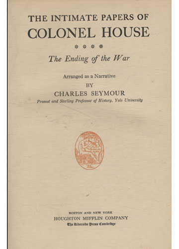 Sebo do Messias Livro - Intimate Papers of Colonel House - Volume 4