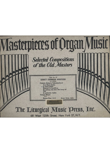 Sebo do Messias Livro - Masterpieces of Organ Music - Early German ...