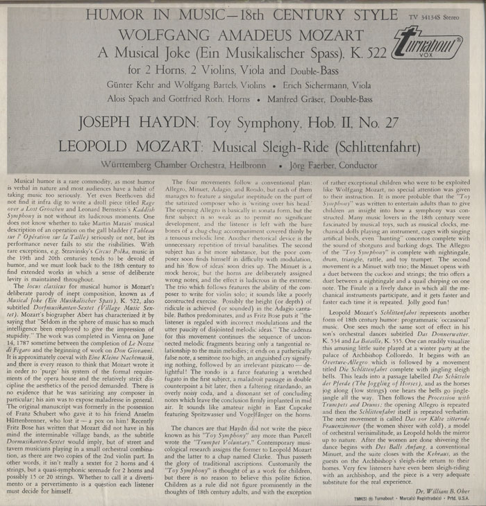 Sebo do Messias LP - Humour In Music - 18th Century Style *importado*