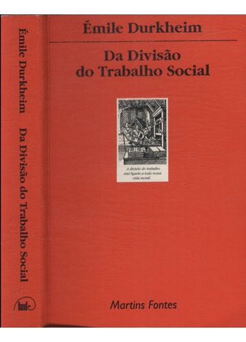 Sebo do Messias Livro - Da Divisão do Trabalho Social