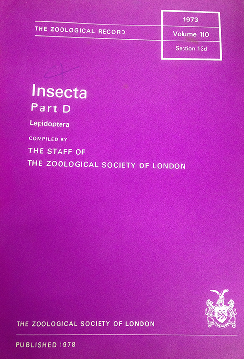 Sebo do Messias Livro - Zoological Record - Volume 110 - 1973 - Insecta ...