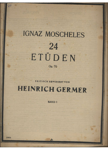Sebo do Messias Livro - Ignaz Moscheles 24 Etüden Opus 70 - Partitura
