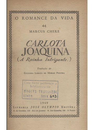 Sebo do Messias Livro - Carlota Joaquina