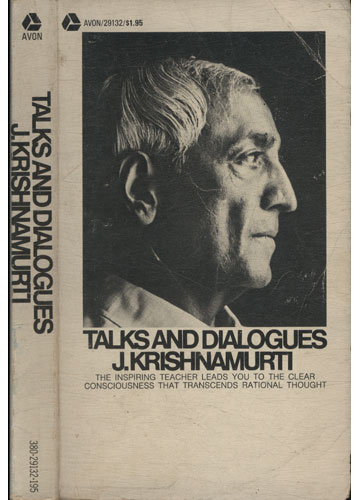 Sebo do Messias Livro - Talks And Dialogues J. Krishnamurti