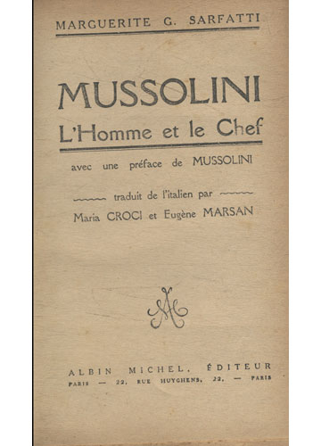 Sebo do Messias Livro - Mussolini - L'Homme et le Chef