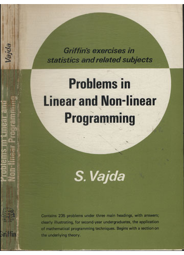 Sebo do Messias Livro - Problems in Linear and Non-Linear Programming