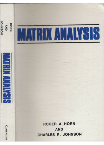 Sebo do Messias Livro - Matrix Analysis