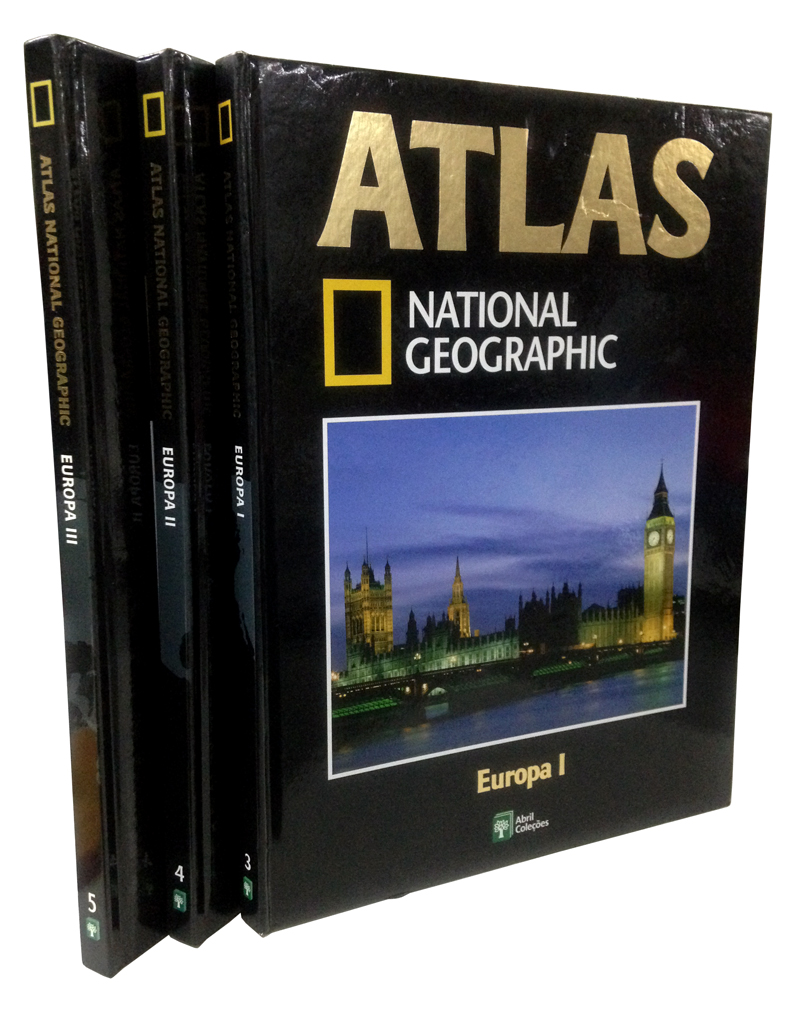 Sebo do Messias Livro - Atlas National Geographic - Europa - 3 Volumes
