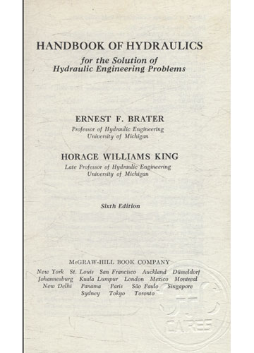 Sebo do Messias Livro - Handbook of Hydraulics