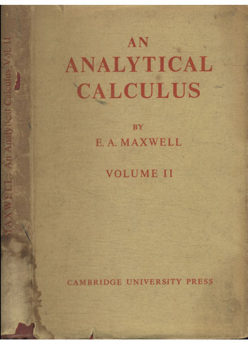 Sebo do Messias Livro - An Analytical Calculus - Volume 2