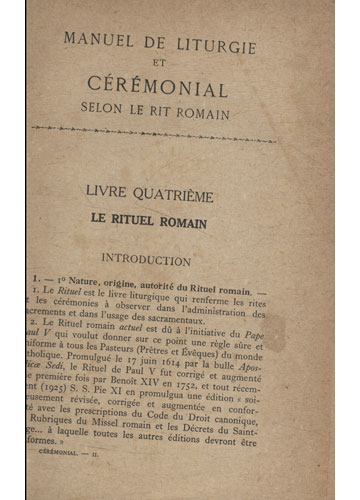 Sebo do Messias Livro - Manuel de Liturgie et Cérémonial Selon le Rit ...