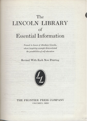 Sebo do Messias Livro - The Lincoln Library Of Essential Information ...