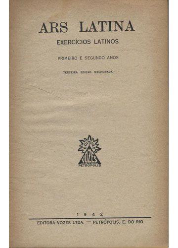 Sebo do Messias Livro - Ars Latina - Tomo I