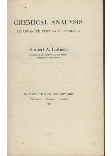 Sebo do Messias Livro - Chemical Analysis
