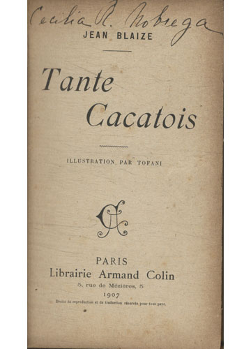 Sebo do Messias Livro - Tante Cacatois