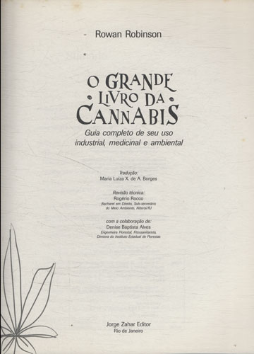 Sebo Do Messias Livro O Grande Livro Da Cannabis