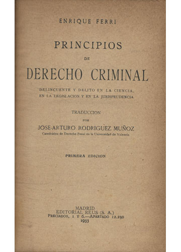 Sebo do Messias Livro - Principios de Derecho Criminal