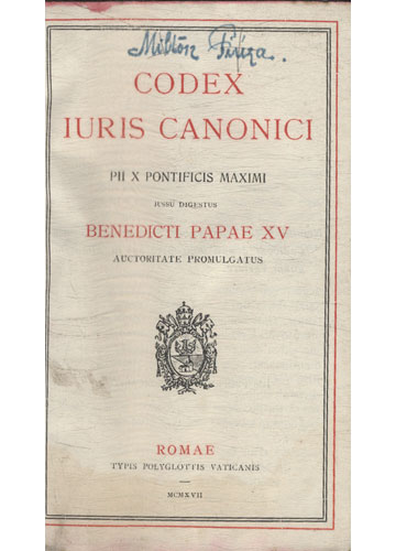 Sebo do Messias Livro - Codex Iuris Canonici