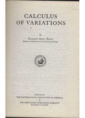 Sebo do Messias Livro - Calculus of Variations