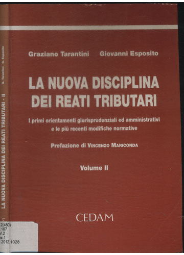 Sebo do Messias Livro - La Nuova Disciplina Dei Reati Tributari - Volume 2