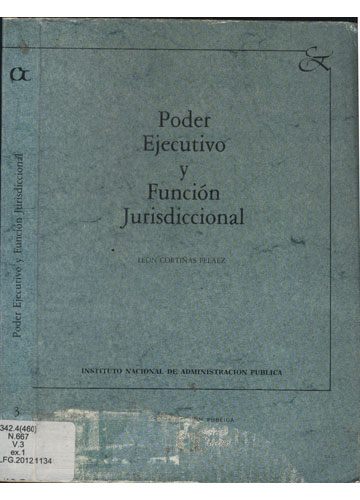 Sebo do Messias Livro - Poder Ejecutivo y Función Jurisdiccional