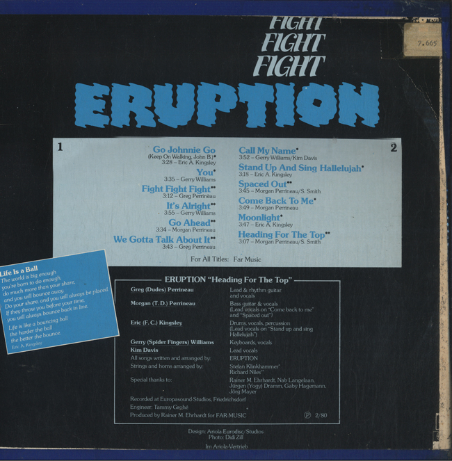 Sebo do Messias LP - Eruption - Fight Fight Fight