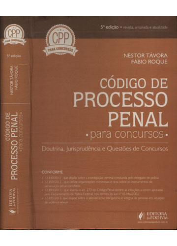Sebo do Messias Livro - Código de Processo Penal Para Concursos