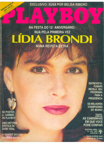 Sebo do Messias Revista - Playboy - 1987 - Nº 145 - Lídia Brondi - Com ...