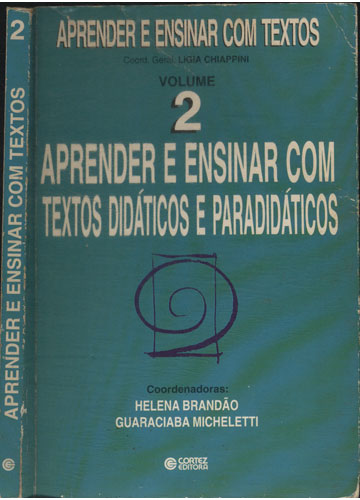 Sebo do Messias Livro - Aprender e Ensinar com Textos - Volume 2 ...