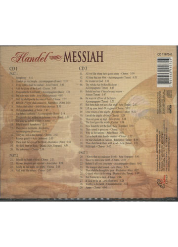 Sebo do Messias CD - Handel - Messiah - Lithuanian Chamber Orchestra ...