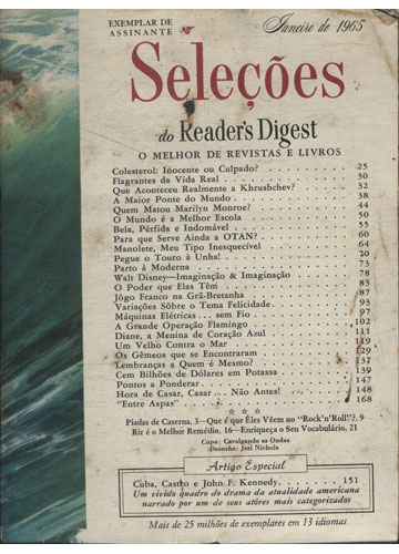 Sebo do Messias Revista - Seleções do Reader's Digest - Ano 1965 - Janeiro
