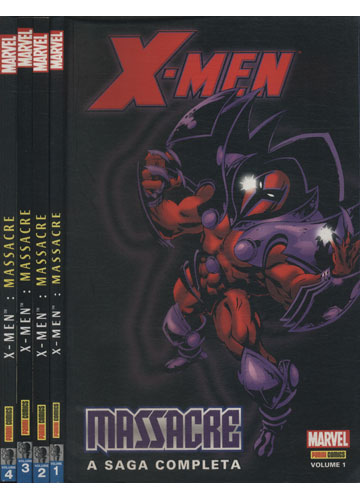Sebo do Messias Gibi - X-Men - Massacre - 4 Volumes - Coleção Completa
