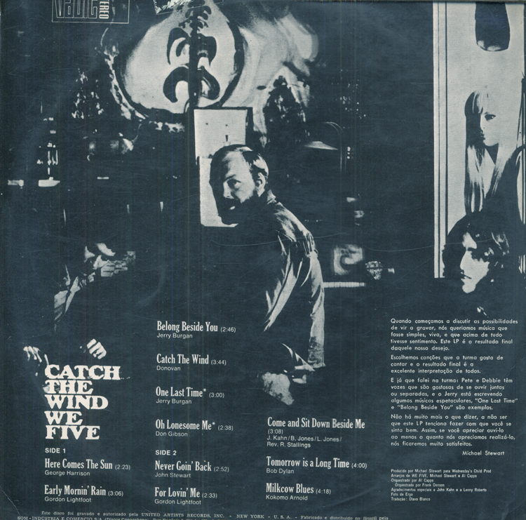 Sebo do Messias LP - We Five - Catch The Wind