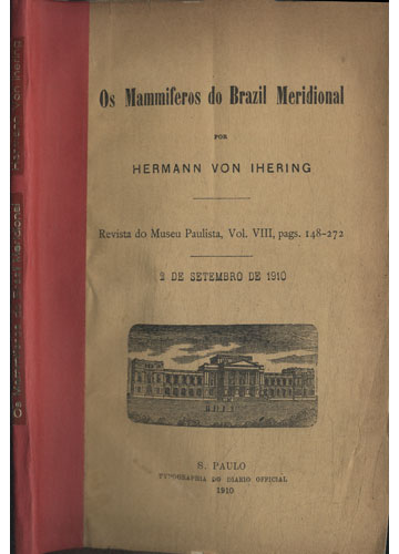 Sebo do Messias Livro - Os Mammiferos do Brazil Meridional