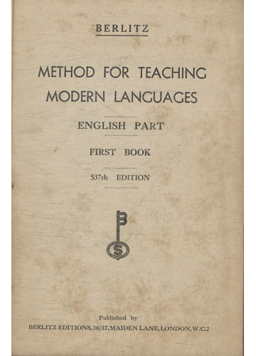 Sebo do Messias Livro - Berlitz - First Book - Method For Teaching Modern Languages