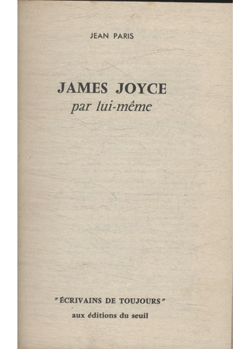 Sebo do Messias Livro - James Joyce par lui-même