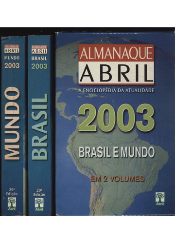 Sebo do Messias Livro - Almanaque Abril - 2003 - Brasil Mundo - A ...