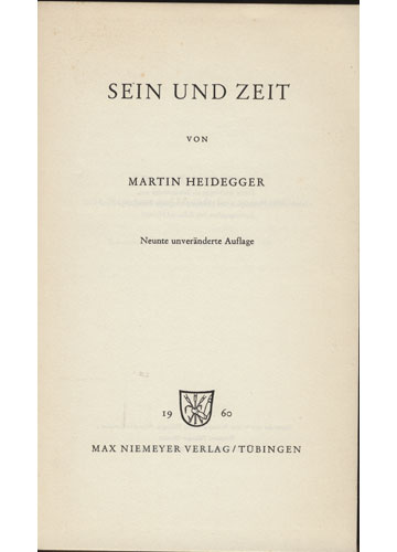 Sebo do Messias Livro - Sein Und Zeit