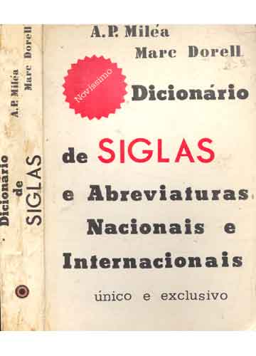 Sebo do Messias Livro - Dicionário de Siglas e Abreviaturas Nacionais e ...